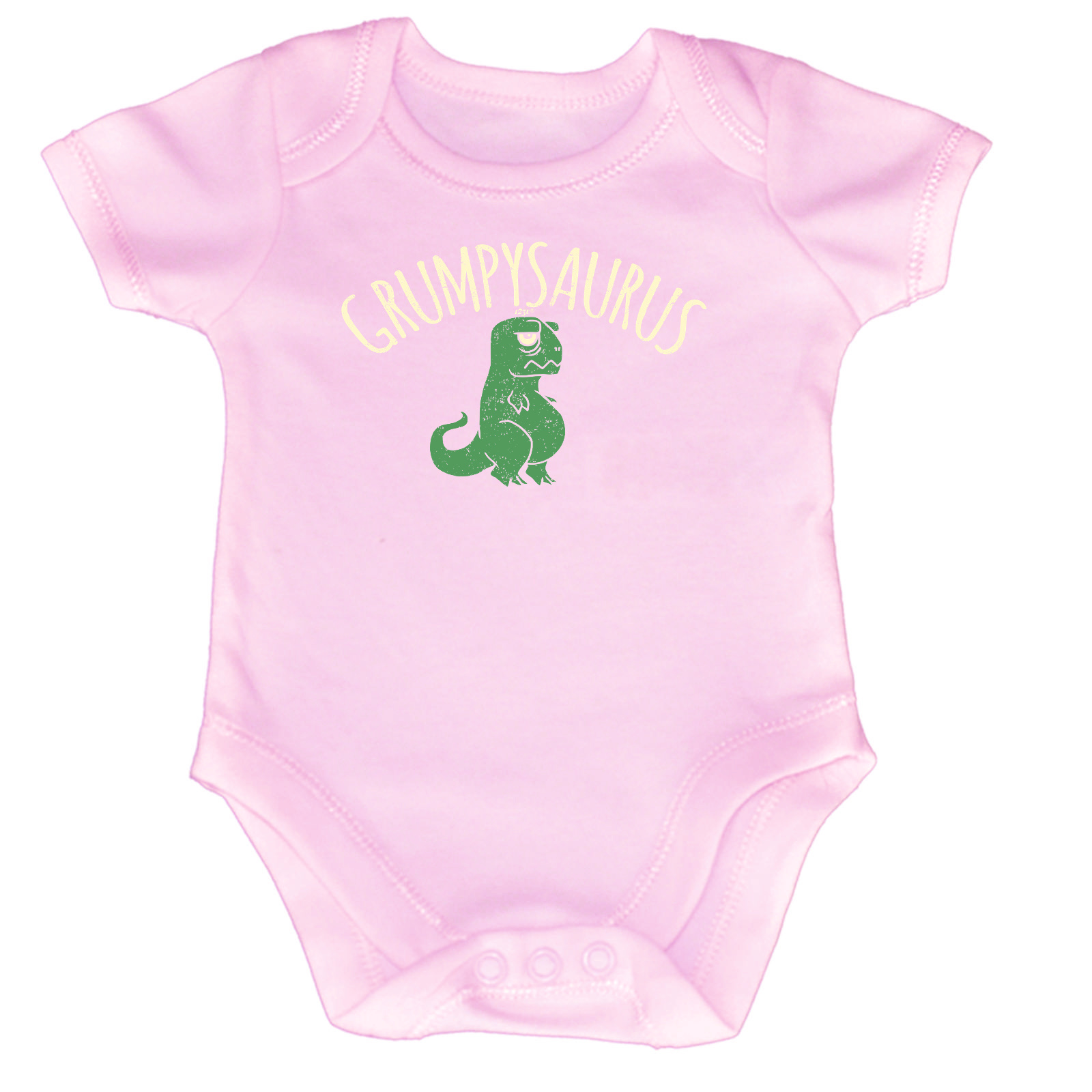 Grumpysaurus Dinosaur Funny Baby Infants Soft Babygrow Newborn Grow ...